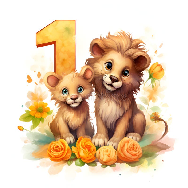 Two Lion Cubs, Generative Ai Stock Photo - Image of male, animals ...