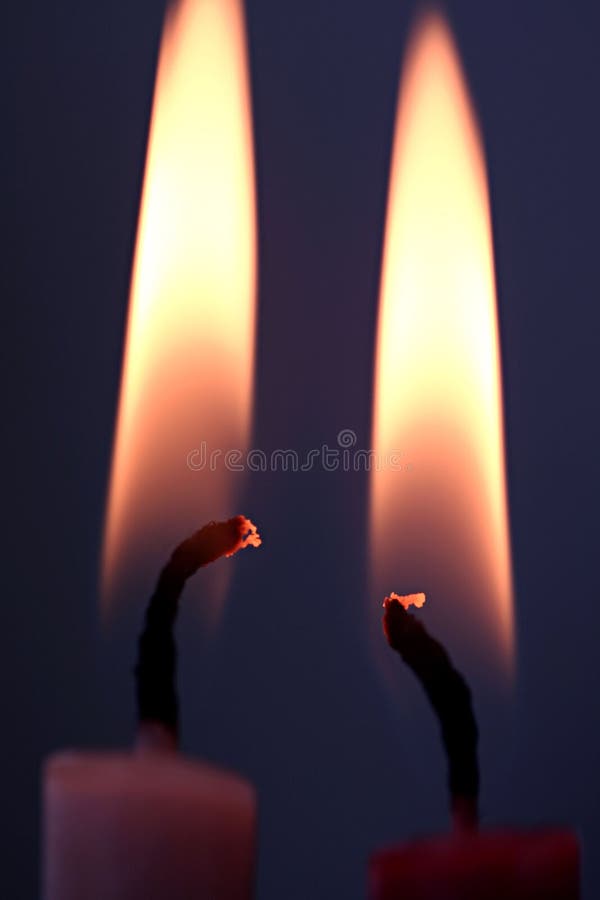 Two Lit Candles stock photo. Image of still, evening, flame - 3888068