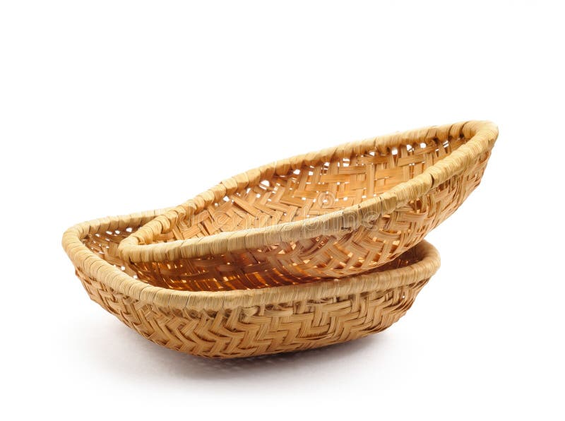 Two Little Baskets on White Stock Image - Image of tradition, container ...