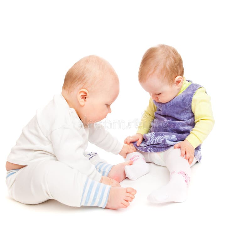 Two little friends stock photo. Image of portrait, glad - 17790244