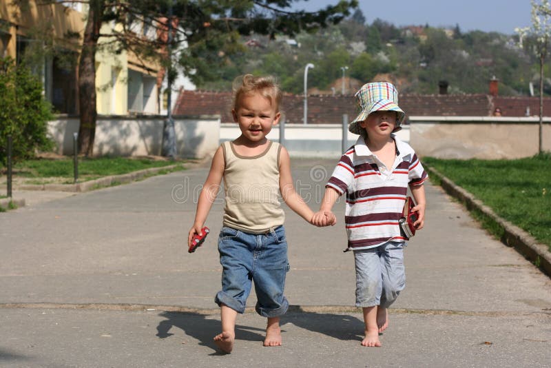 Two little friends stock photo. Image of movement, freedom - 23018120