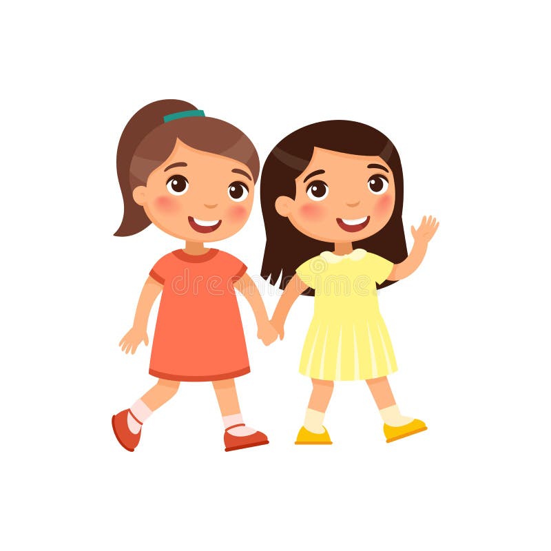 Two Girls Cartoon Stock Illustrations 6 093 Two Girls Cartoon Stock