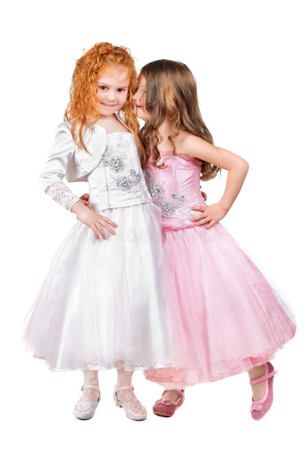 Two little girls stock image. Image of dresses, luxury - 30485679