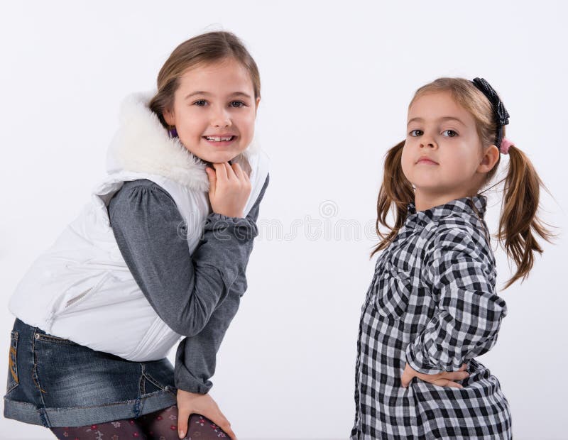 Two little models stock image. Image of shot, shirt, little - 28739345