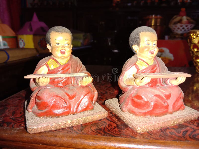 Little Monks statue stock image. Image of burma, asia - 192264071