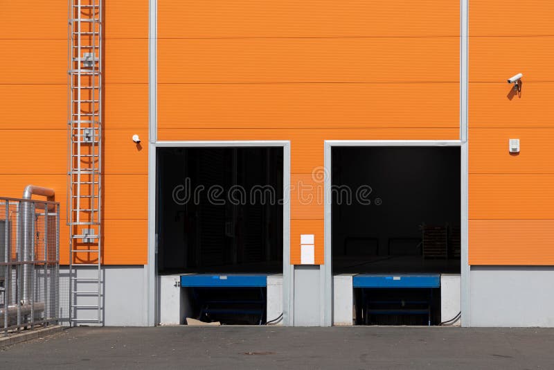 Orange warehouse stock image. Image of industry, cabinets - 26303925