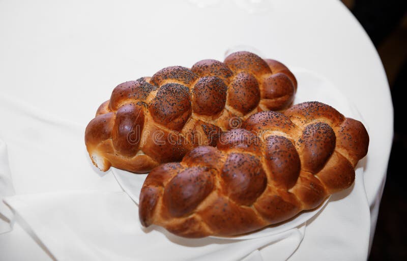 Two Loaves of Bread in the Shape of a Kalacha Stock Photo - Image of ...