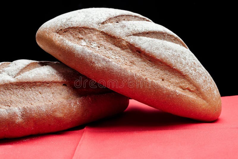 Two loaves of bread stock image. Image of loaf, grain - 81974719