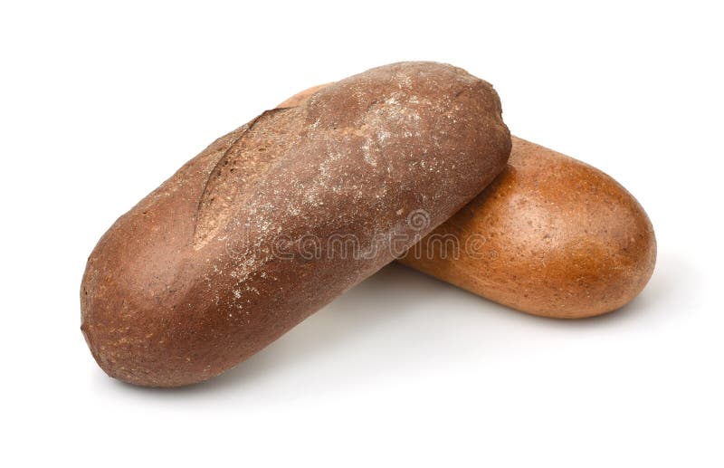 Two Loaves of Rye and Wheat Bread Stock Image - Image of loaves, meal ...
