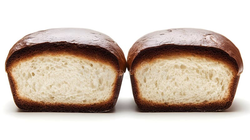 Two Loaves of Sliced Bread, Showcasing the Inside and Outside Stock ...