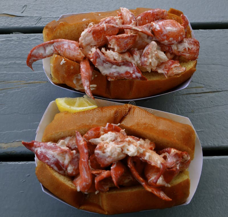 Two lobster rolls stock image. Image of beach, fresh - 41418739