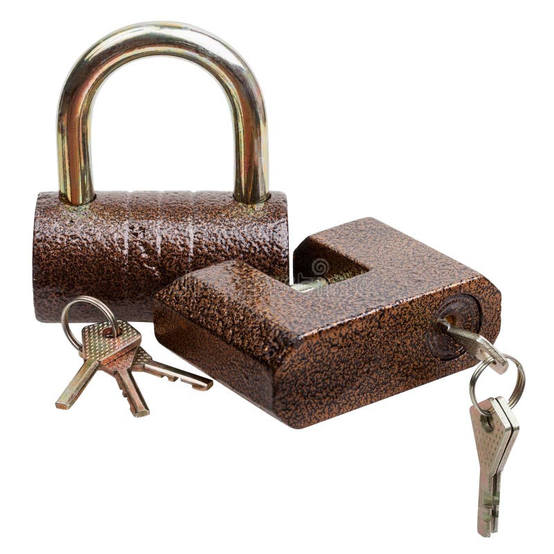 Lock and keys on white stock image. Image of stuck, imprisonment - 1143151