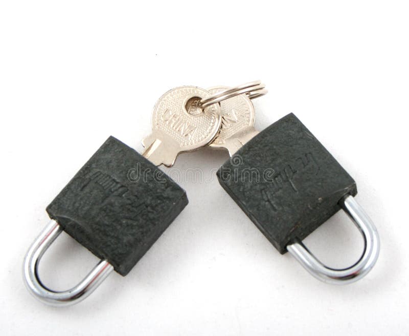 Two locks and two keys stock photo. Image of black, house - 4994778