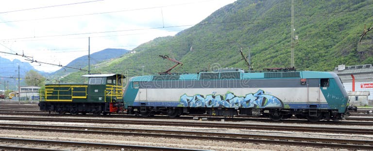 Two locomotives editorial photo. Image of italy, diesel - 27714311