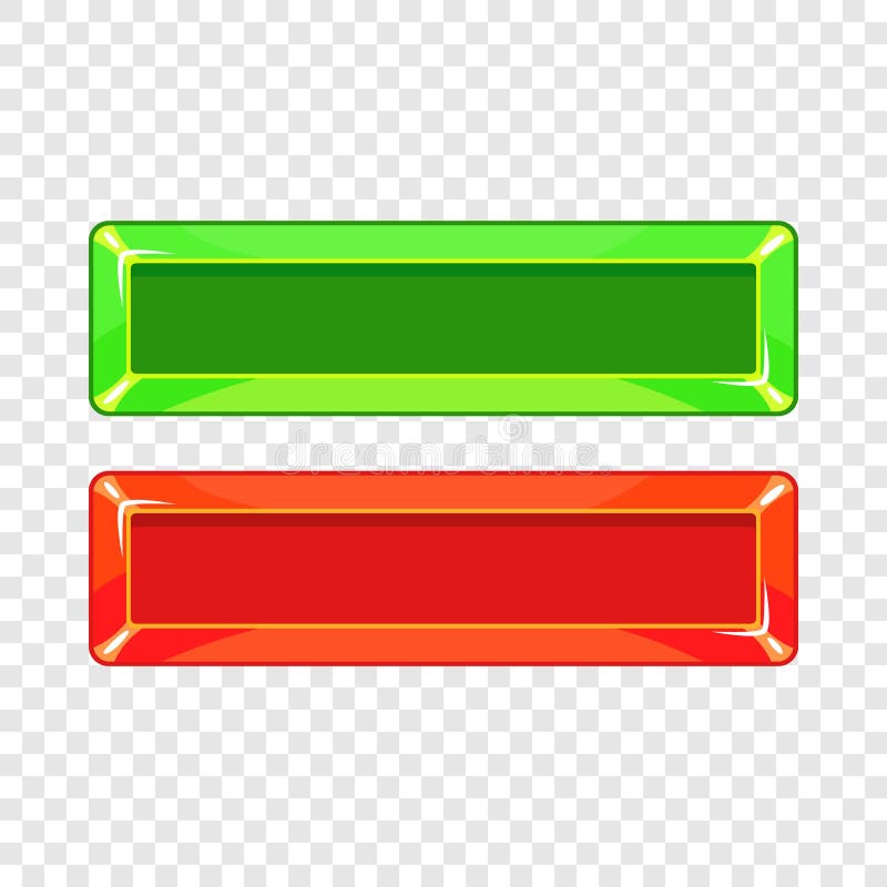 Two Long Buttons Icon, Cartoon Style Stock Vector - Illustration of ...