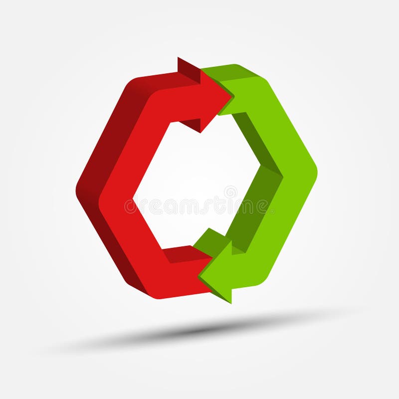 Set of Looped Colored Arrows To Illustrate a Plan, Strategy, or ...