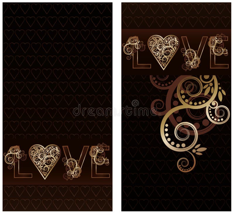 Two love banners stock vector. Illustration of congratulation - 29172355