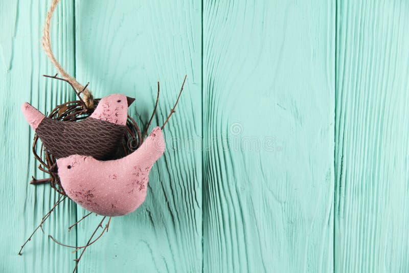 Two in Love Birds in the Nest Stock Image - Image of texture, closeup ...