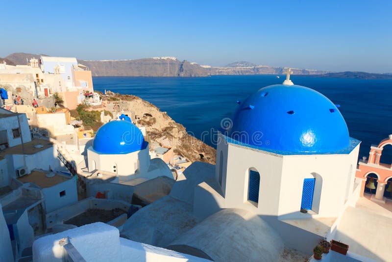 Two Lovely Round Sharped and Blue Headed Temples Stock Photo - Image of ...