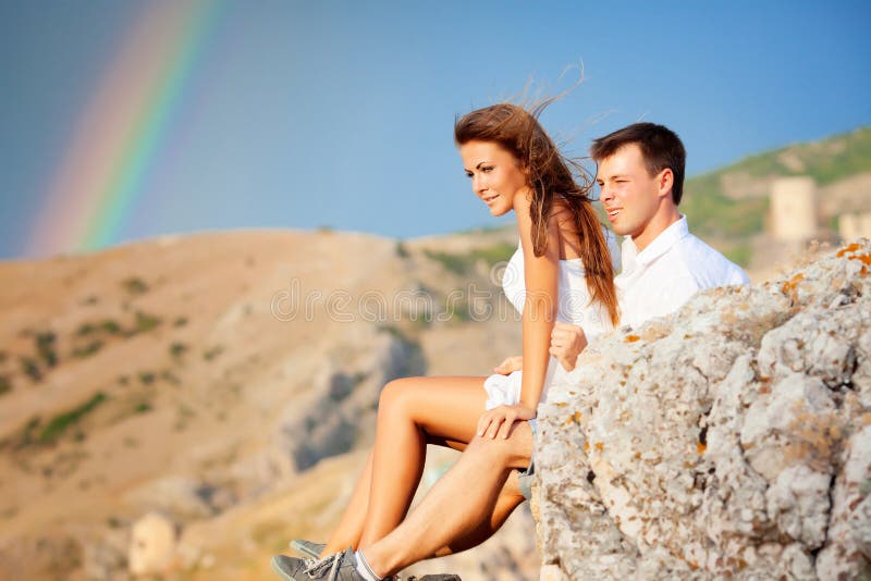 Two lovers stock image. Image of outside, happy, couple - 26957877