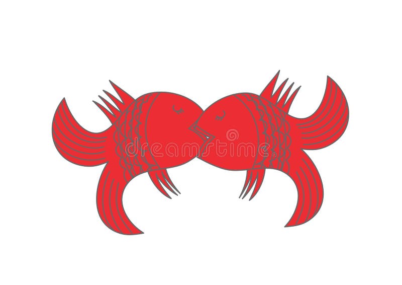 Cartoon Kissing Fish Stock Illustrations – 202 Cartoon Kissing Fish ...