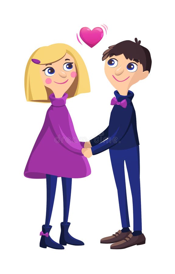 Two Lovers Isolated on White Background. Stock Vector - Illustration of ...