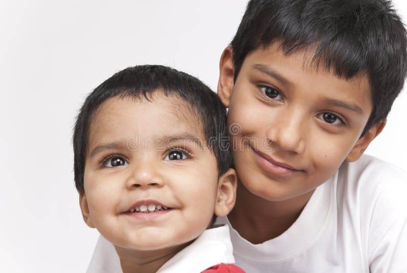 Indian Brothers and Three Sisters Stock Photo - Image of cheerful ...