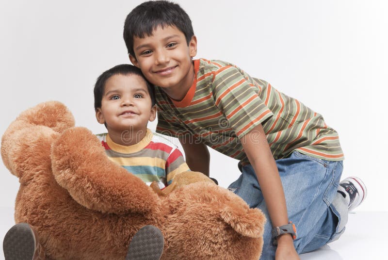 Two Loving Brothers in Indoors Stock Photo - Image of indoors, asian ...