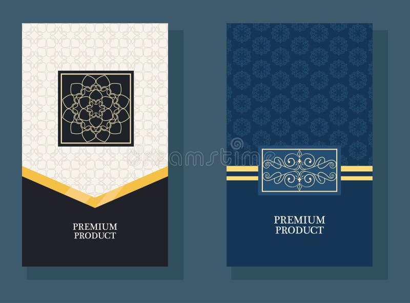 Two luxury products labels stock vector. Illustration of pair - 235154025