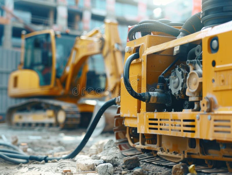 Two Machines Sit Amidst Dirt and Grime Stock Photo - Image of ground ...