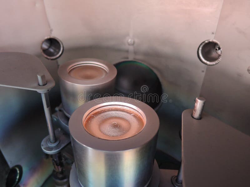 Inside Vacuum Chamber of Magnetron Sputtering System Stock Photo ...