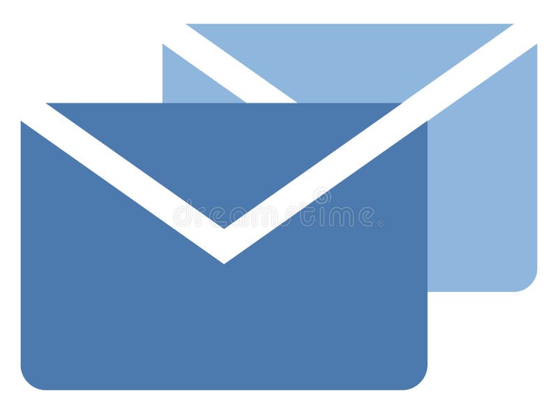 Two Mail Notifications, Icon Stock Vector - Illustration of symbol ...