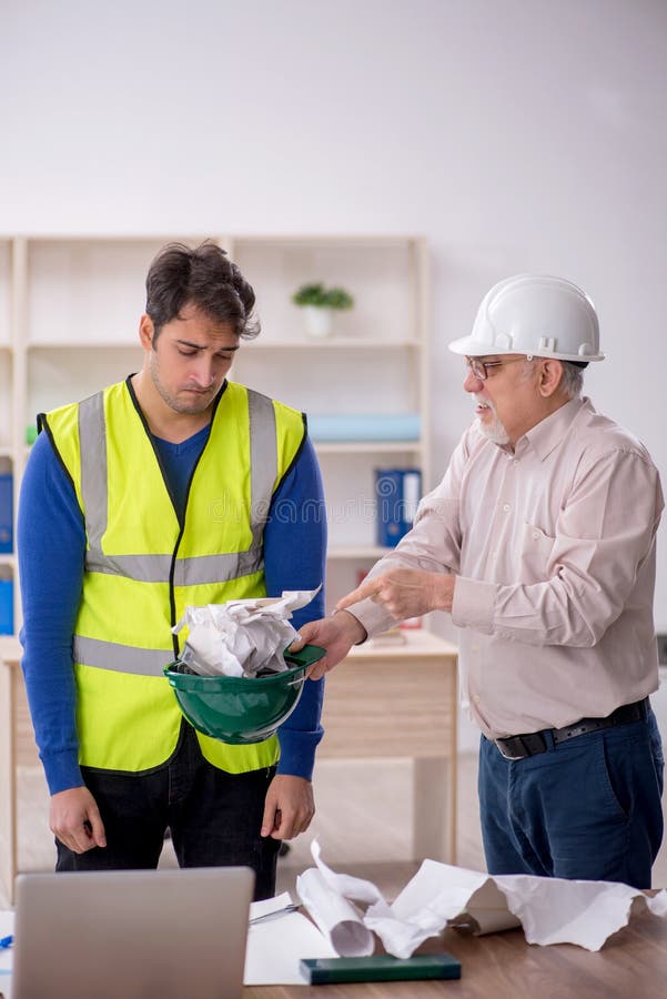 Two Male Architects Working on the Project Stock Image - Image of team ...
