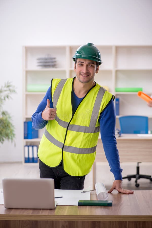 Two Male Architects Working on the Project Stock Image - Image of ...