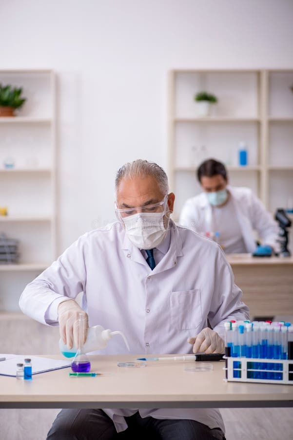 Two Male Chemist Working at the Lab Stock Photo - Image of teamwork ...