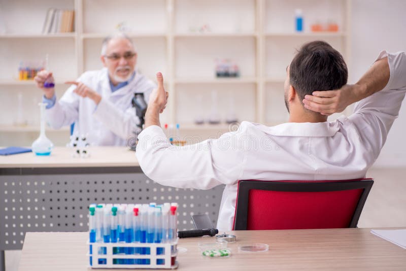 Two Male Chemists Working at the Lab Stock Image - Image of research ...