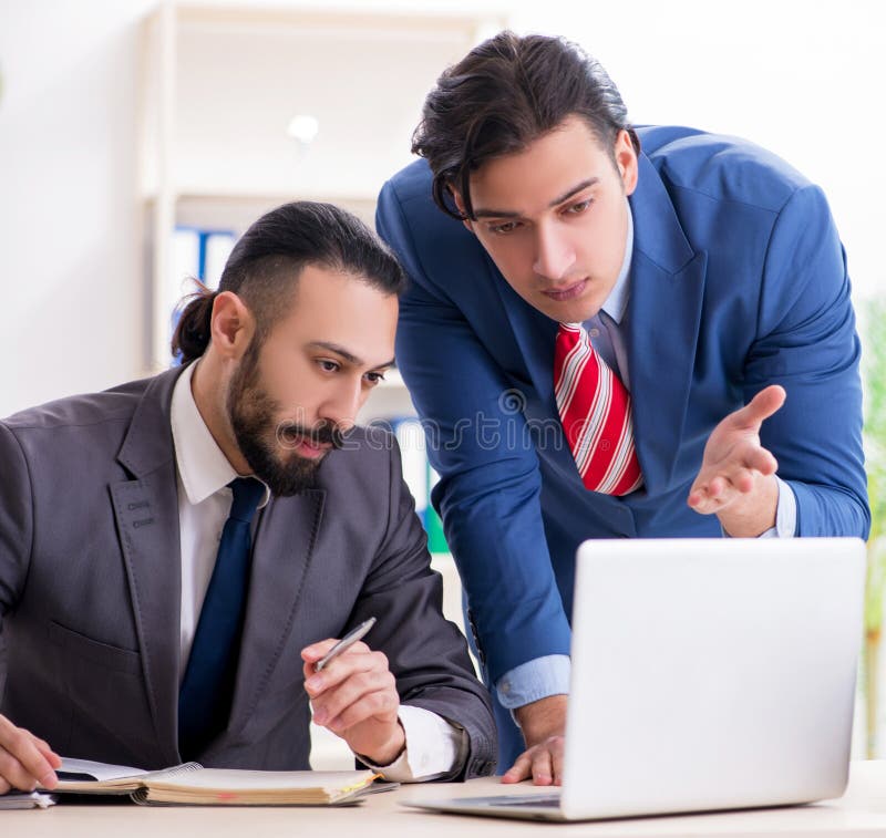 Two Male Colleagues in the Office Stock Image - Image of career ...