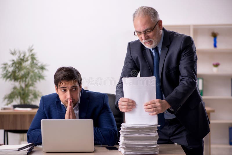 Two Male Colleagues Working in the Office Stock Photo - Image of ...