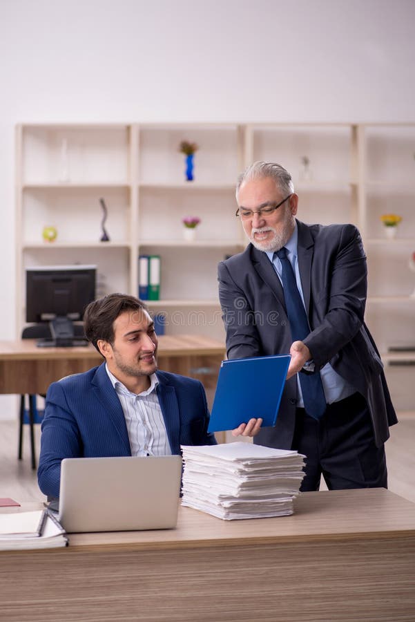 Two Male Colleagues Working in the Office Stock Image - Image of ...