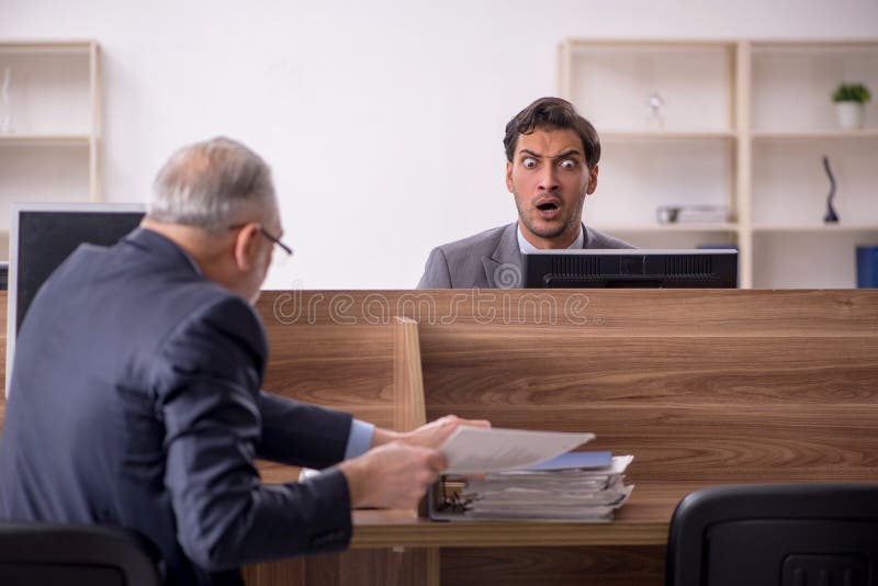 Two Male Colleagues Working in the Office Stock Image - Image of work ...