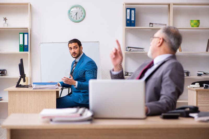 Two Male Colleagues Working in the Office Stock Image - Image of ...