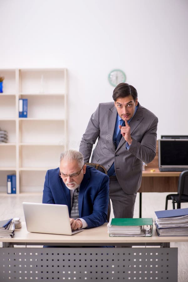 Two Male Colleagues Working in the Office Stock Image - Image of ...