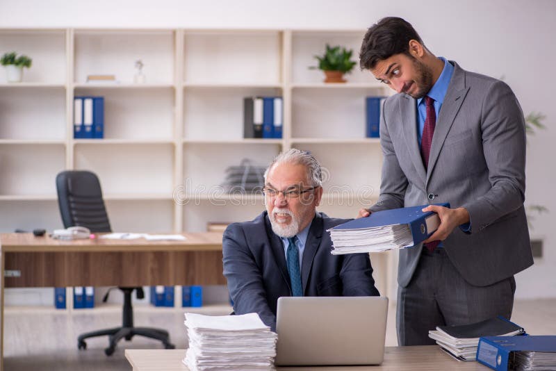 Two Male Colleagues Working in the Office Stock Photo - Image of ...
