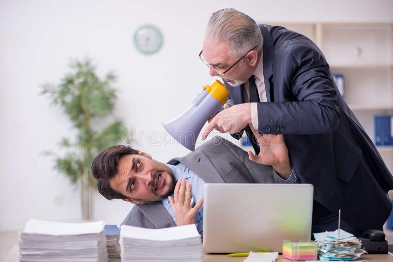 Two Male Employees in Bullying Concept Stock Photo - Image of lawyer ...