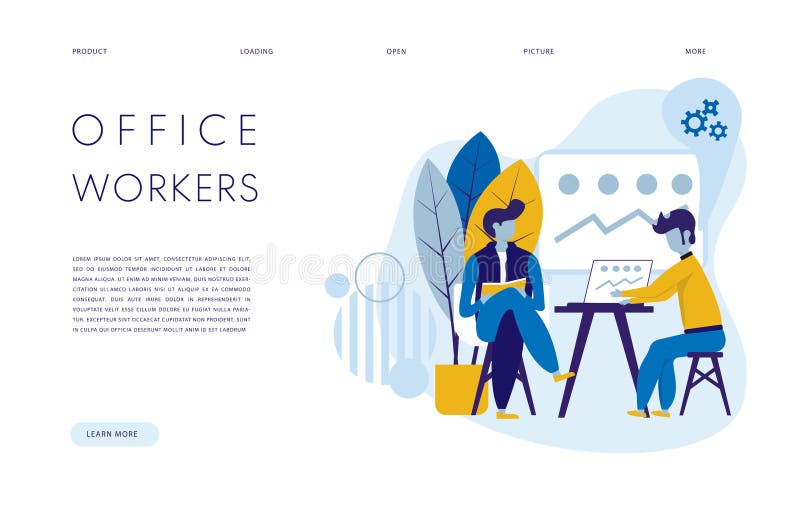 Two Male Office Workers, Presentation of the Project, Boss and ...