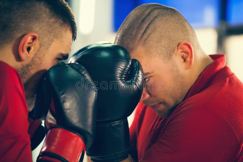Two Male Sparring stock image. Image of masculinity, healthy - 48007597