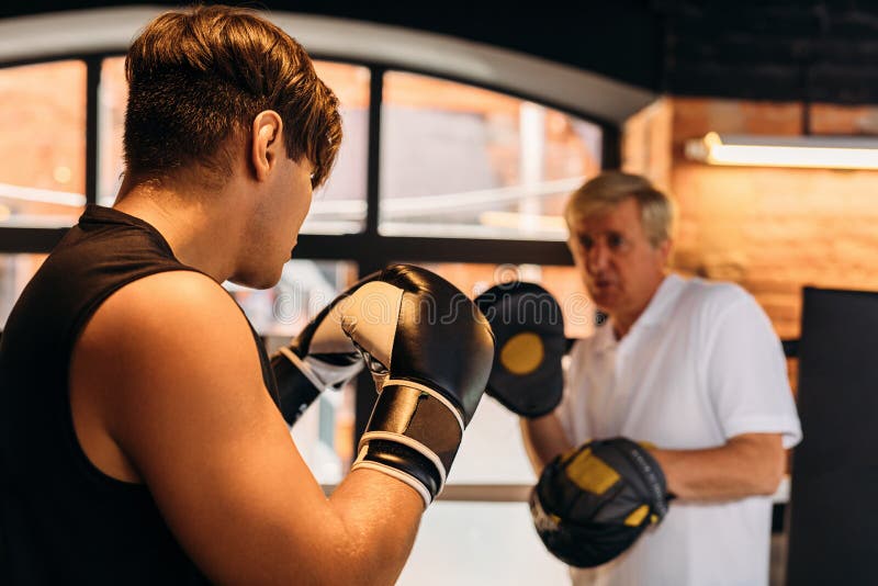 Two males sparring stock photo. Image of fitness, young - 151620456