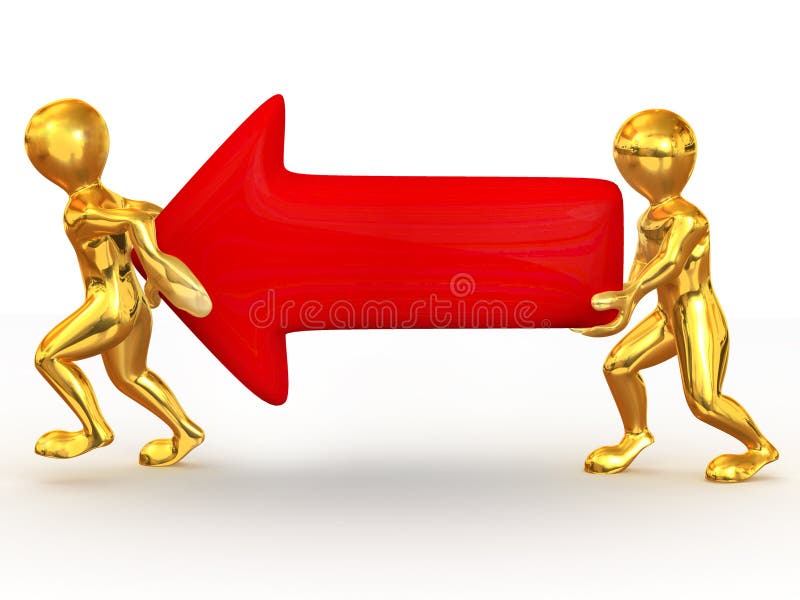 Two Man with arrow stock illustration. Illustration of choice - 7932732