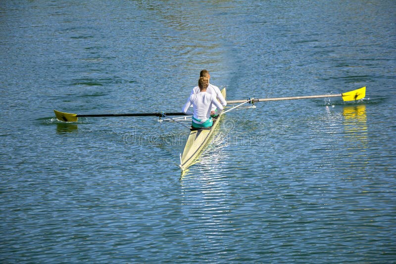 Two Man in a boat editorial photography. Image of outdoors - 61798417