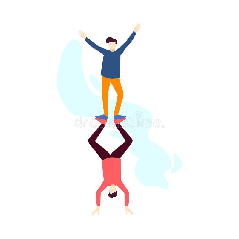 Two Man Doing Acrobat Dance People Character Flat Design Vector Stock ... Two Man Doing Acrobat Dance People Character Flat Design Vector Stock ...